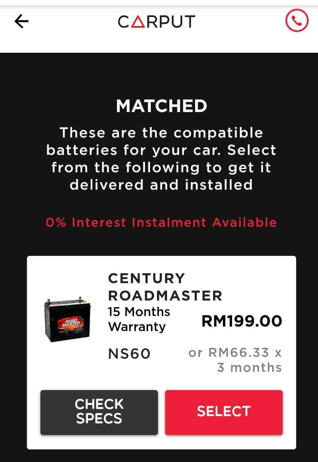 Car Battery Instalment, 0% Interest from RM59 / Month | CARPUT